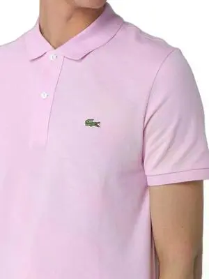 Lacoste Pique-cotton Polo Shirt - Pink