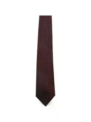 Canali Geometric-pattern Silk Tie