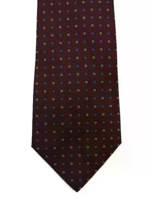 Canali Geometric-pattern Silk Tie