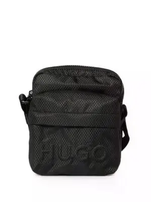 Hugo Embossed Logo Messenger Bag - Black