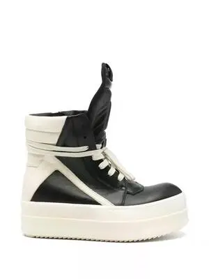 Rick Owens Geobasket Leather Sneakers - Black