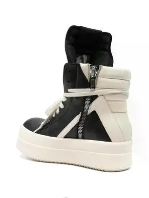 Rick Owens Geobasket Leather Sneakers