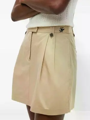 Tommy Hilfiger Pleated Embroidered Mini Skirt