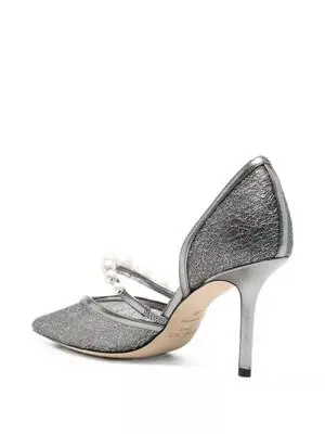 JIMMY CHOO Aurelie Pearl-embellished Stiletto Pumps