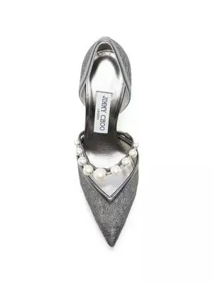 JIMMY CHOO Aurelie Pearl-embellished Stiletto Pumps