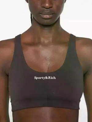 SPORTY & RICH Logo-print Bra