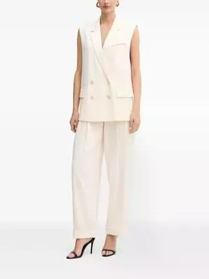Armani Exchange Pleated Wide-leg Trousers