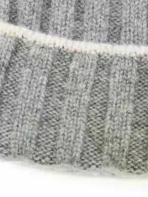 Brunello Cucinelli Ribbed-knit Beanie Hat - Grey