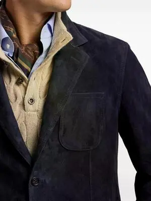 Ralph Lauren Purple Label Single-breasted Suede Blazer