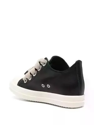 Rick Owens Oversized-lace Leather Sneakers