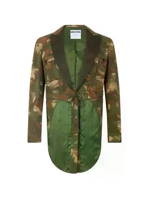 Moschino Camouflage-print Notched-collar Jacket