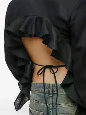 ANOUKI Ruffled Open-back Shirt