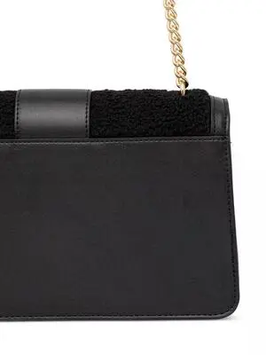 BLAUER. Bouclé-texture Logo-plaque Shoulder Bag