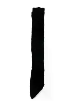 ROCKFISH Crochet Floral-appliqué Scarf - Black