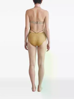 MULLER OF YOSHIOKUBO Halterneck Swimsuit - Neutrals