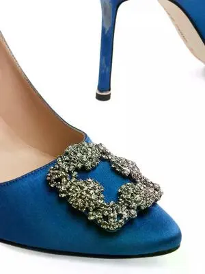 Manolo Blahnik Hangisi Crystal-buckle Pumps