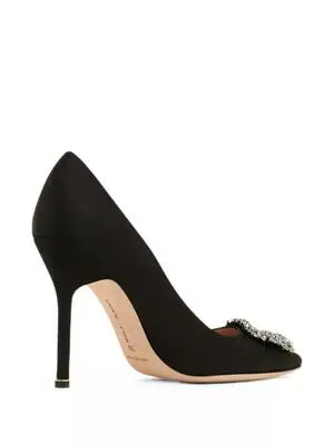 Manolo Blahnik Hangisi Crystal-buckle Pumps
