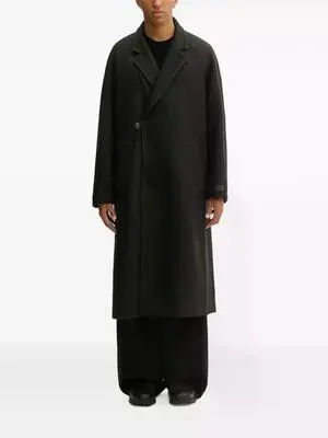 Kenzo Textured Single-breasted Coat - Green