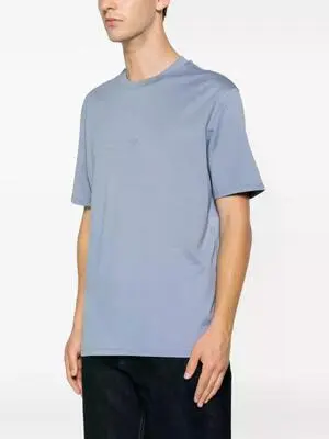Emporio Armani Logo-print Crew-neck T-shirt - Blue