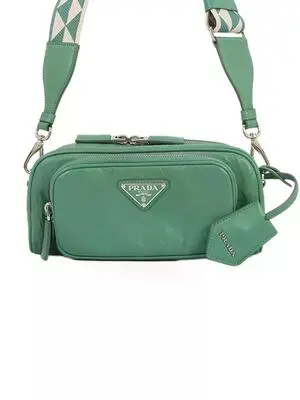 Prada Nappa Antique Multi Pocket Crossbody Bag - Green