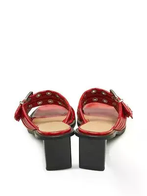 GANNI Buckled Eyelet Detail Sandals