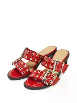 GANNI Buckled Eyelet Detail Sandals