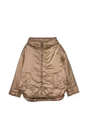 Max Mara Hooded Zip-up Jacket - Brown
