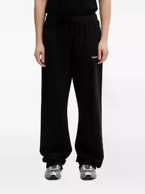 NO PROBLEMO Logo-print Track Oversized Fit Pants - Black
