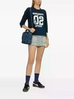 AAPE BY *A BATHING APE Logo-patched Denim Skirt - Blue
