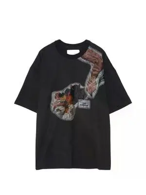 YOSHIOKUBO Graphic Patch T-shirt - Black