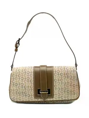 Celine Macadam Canvas Flap Shoulder Bag - Brown
