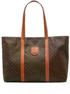 Celine Macadam Coated Canvas Tote Bag - Brown