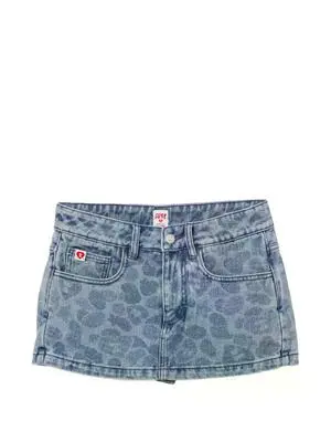 AAPE BY *A BATHING APE All-over Logo-print Denim Shorts - Blue