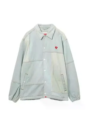 AAPE BY *A BATHING APE Logo-patched Denim Jacket - Blue