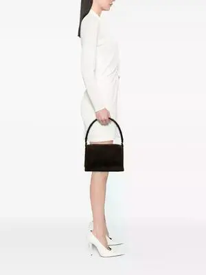 Gucci Suede Bamboo Top Handle Handbag