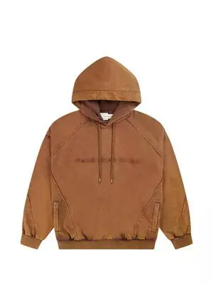 FENG CHEN WANG Washed Effect Logo Embroidered Hoodie