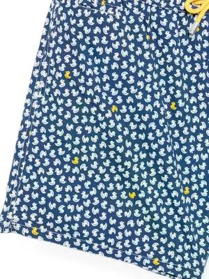 MC2 SAINT BARTH Navy Duck Print Swim Shorts