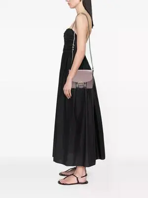 Burberry Small Haymarket Check Nylon And Leather Dickens Crossbody Bag - Pink