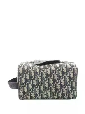 Dior Oblique Canvas Lingot Toiletry Case Clutch Bag - Blue