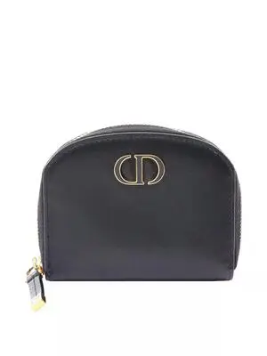 Dior 2000-2026 Leather 30 Montaigne Coin Pouch - Black