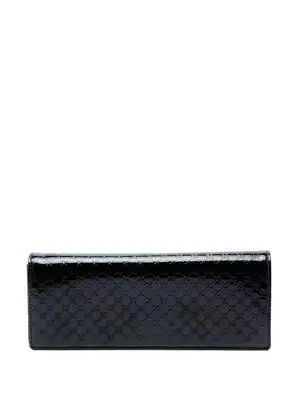 Gucci 2016-2026 Microguccissima Patent Broadway Clutch Bag - Black