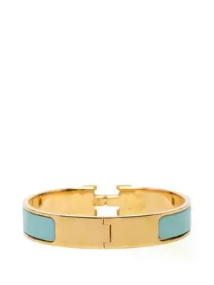 Hermès Enamel Clic H Bracelet Pm - Blue