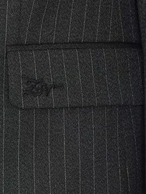 Zadig&Voltaire Pinstriped Embroidered-logo Blazer