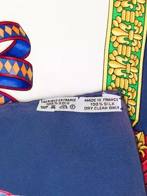 Hermès 1980-2000 Les Rubans Du Cheval Silk Scarf 90 Scarves - Blue