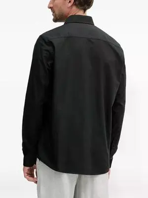 Karl Lagerfeld Logo-embroidered Button-down Cotton Shirt