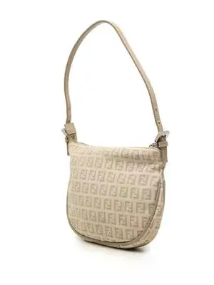 Fendi 2000-2010 Zucchino Canvas Hobo Shoulder Bag