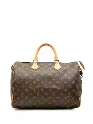 LOUIS VUITTON Monogram Speedy 35 Boston Bag - Brown