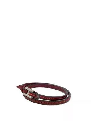 Hermès Leather Tillet Double Tour Bracelet