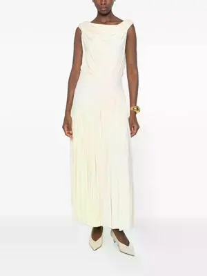 ABADIA Gwen Off-shoulder Drape Dress