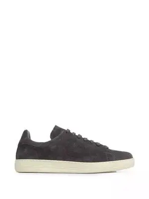 TOM FORD Perforated-logo Suede Sneakers - Grey